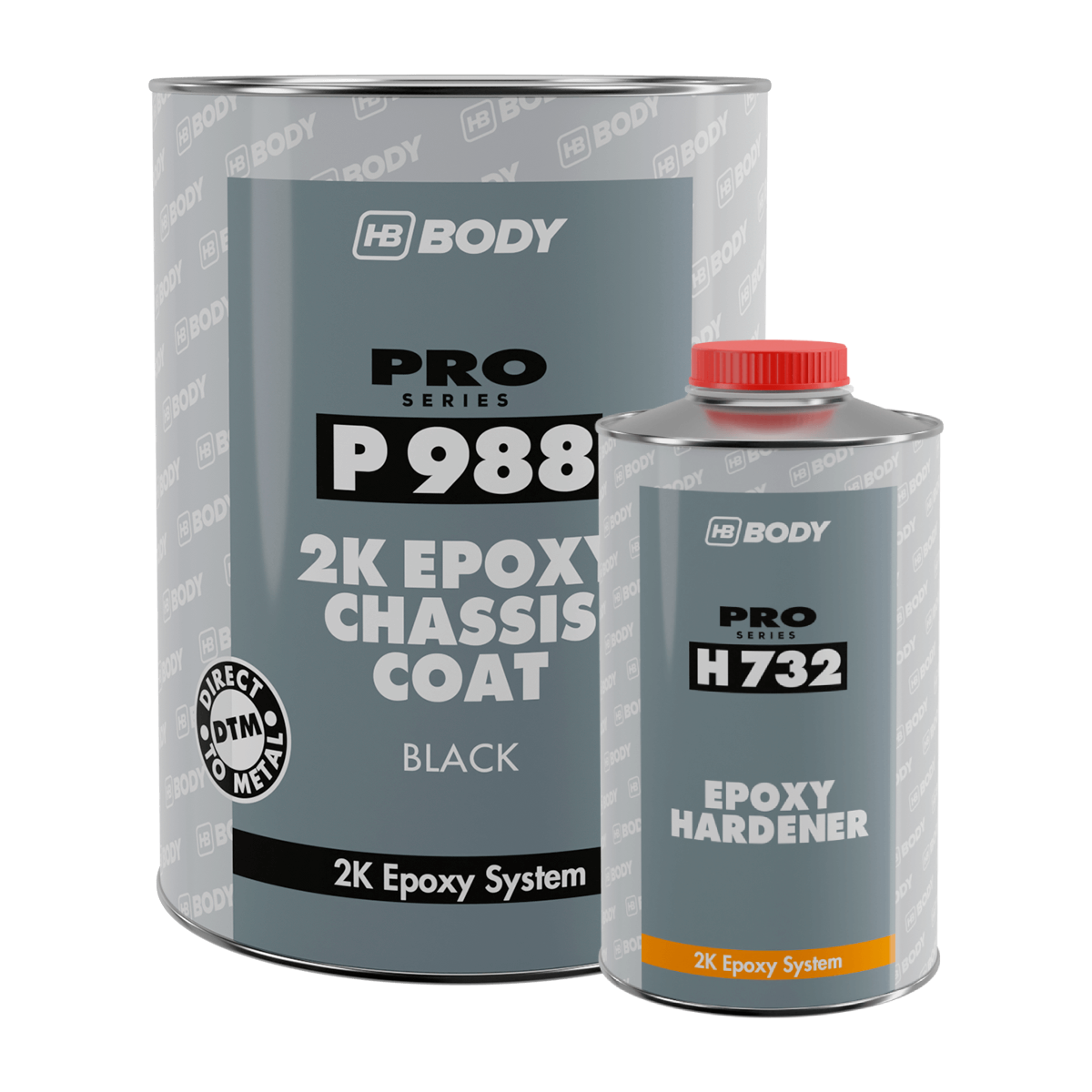 HB Body P988 2K Epoxy Chassis Primer + Hardener, 5L Kit – City Auto ...